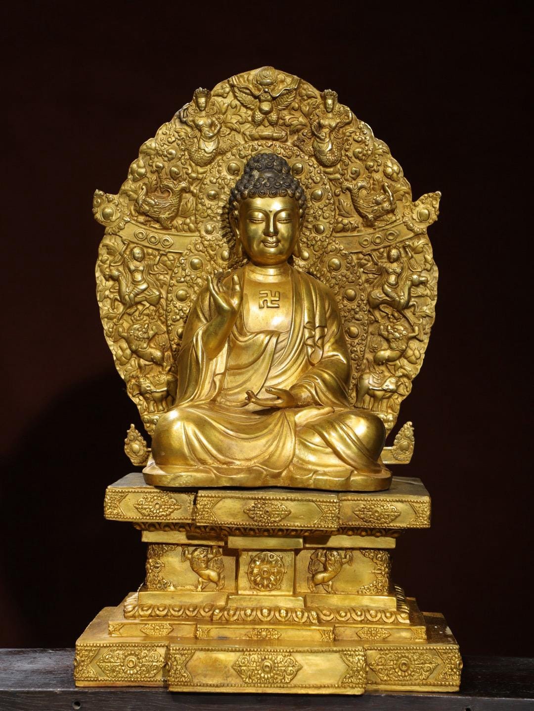 Exquisite and Rare Handmade Antique Chinese Bronze Backlit Split ...