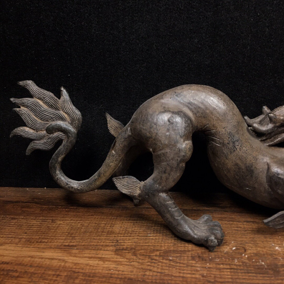 Chinese Antique Pure Copper Dragon Statue Decoration - Etsy
