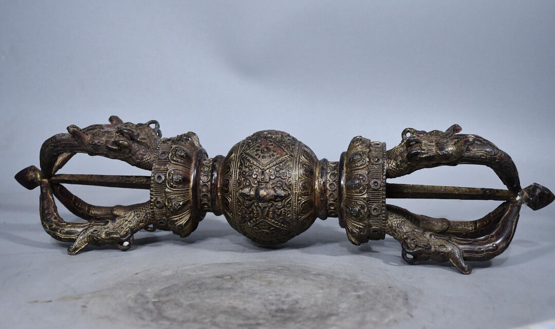A Rare and Exquisite Pure Copper Vajra Buddhist Ornament Made by Hand ...