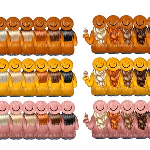 Autumn Girl Clipart Best Friends Fall Clipart Pumpkin Spice Edition ...