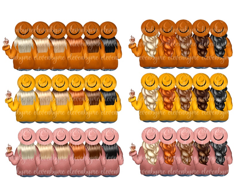 Autumn Girl Clipart Best Friends Fall Clipart Pumpkin - Etsy UK