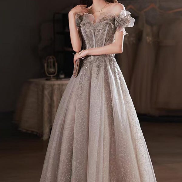 Grey Prom Dresses - Etsy