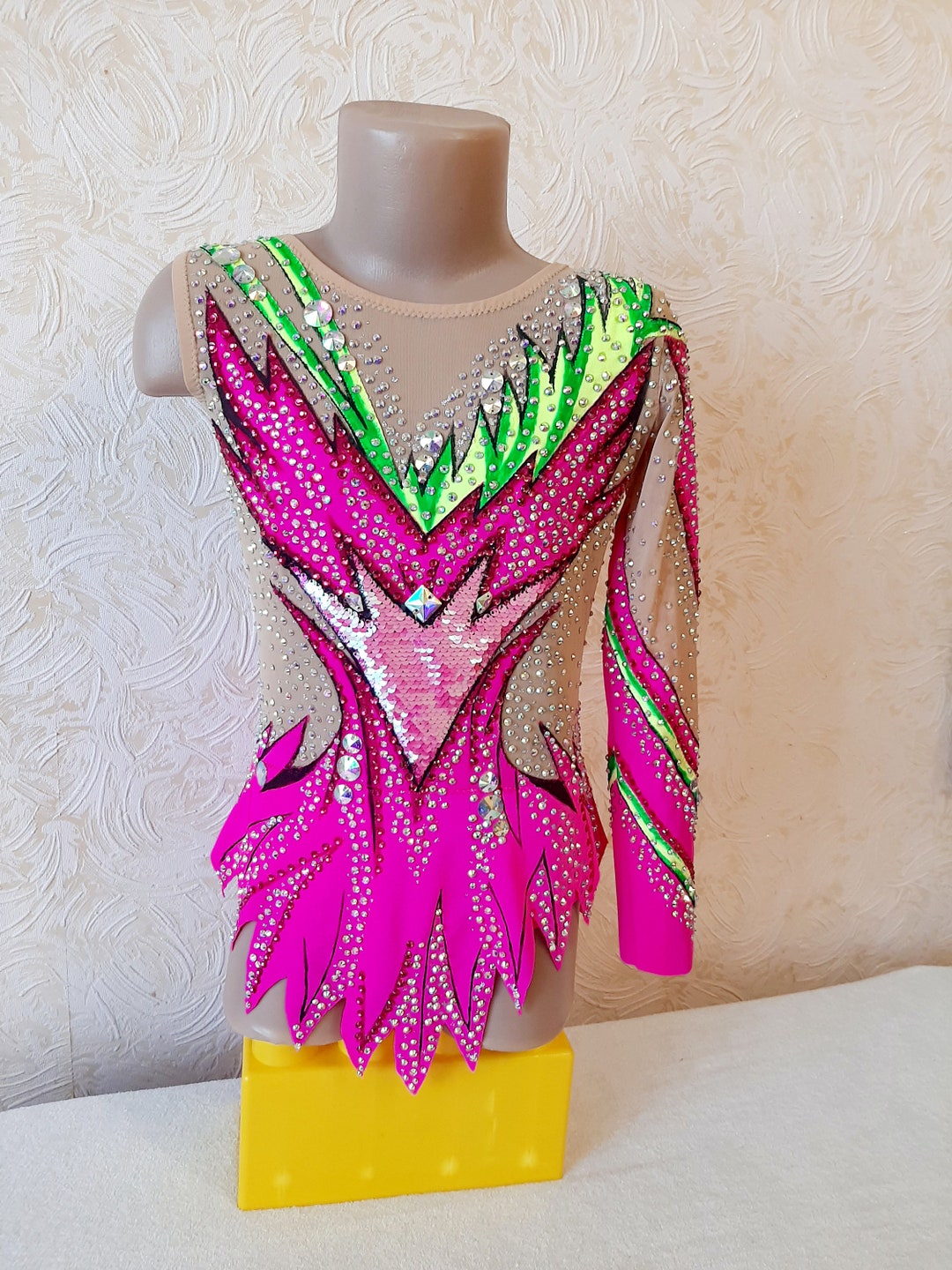 RG Leotard/ Custom Made Girls Rhythmic Gymnastics Leotard, Acrobatics ...