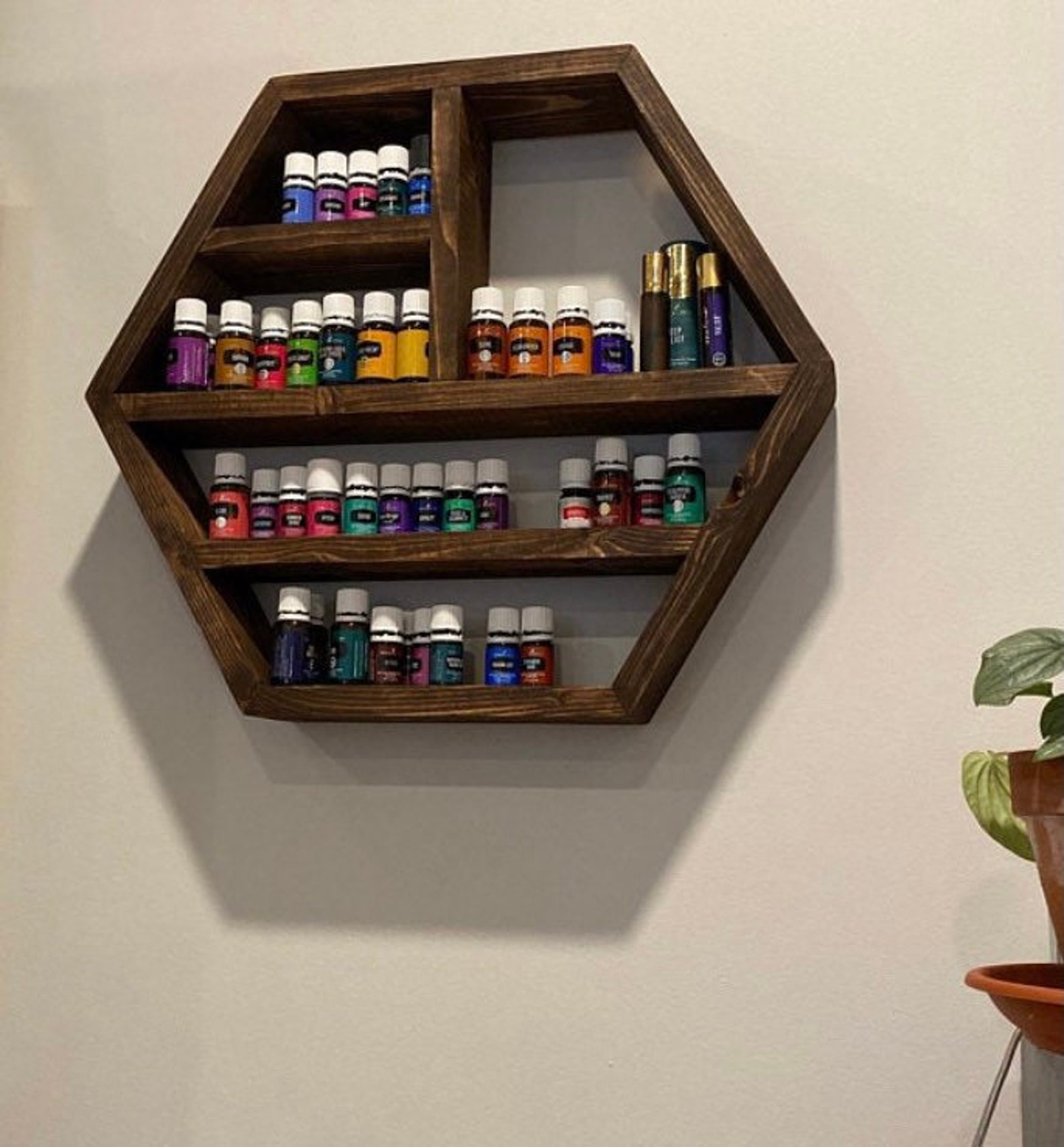Essential Oil Shelf, Essential Oil Storage, Hexagon Shelf, Oil Storage ...