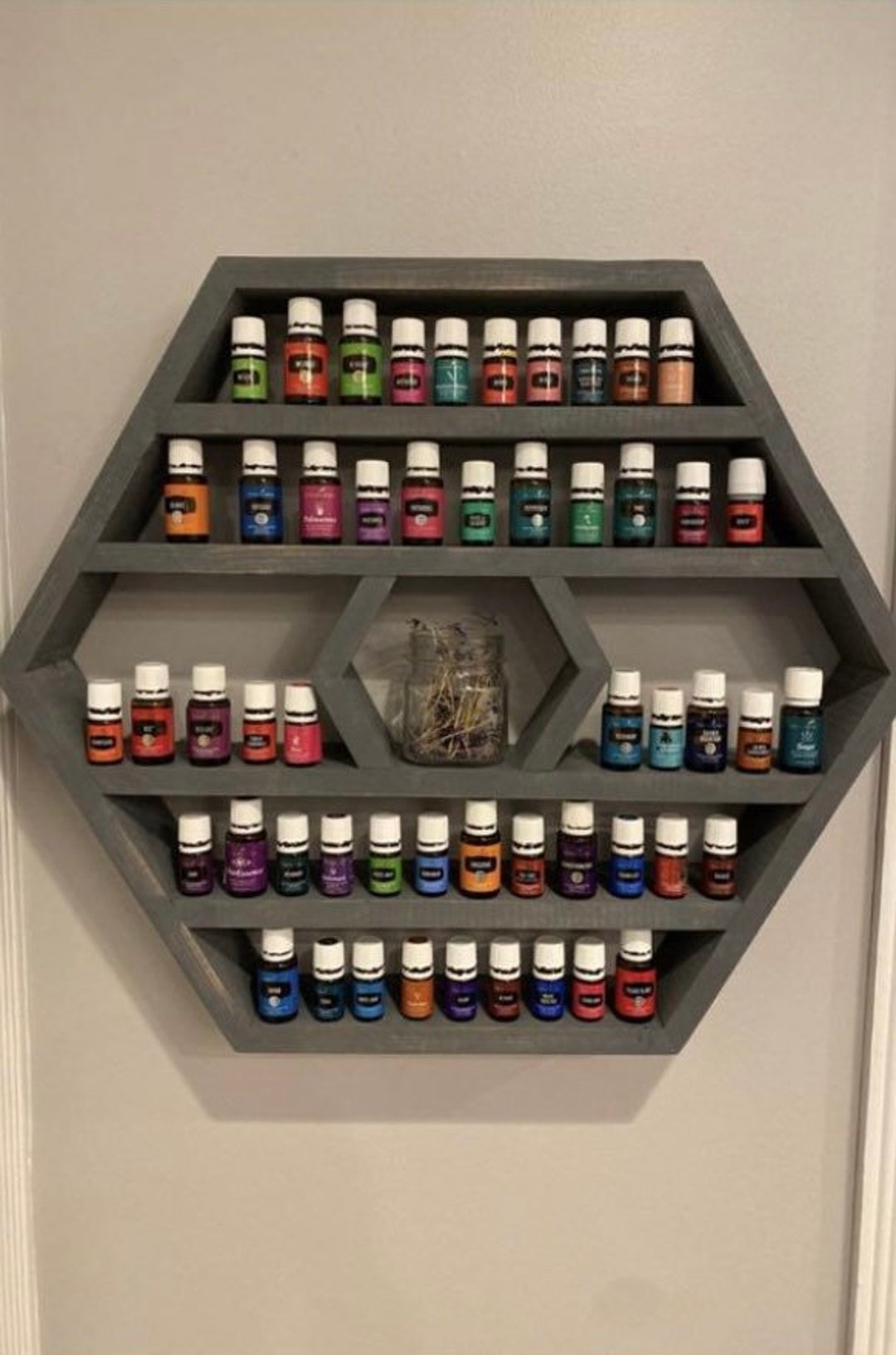 Oil Shelf, Oil Storage, Oil Display, Hexagon Essential Oil Shelf, Large ...