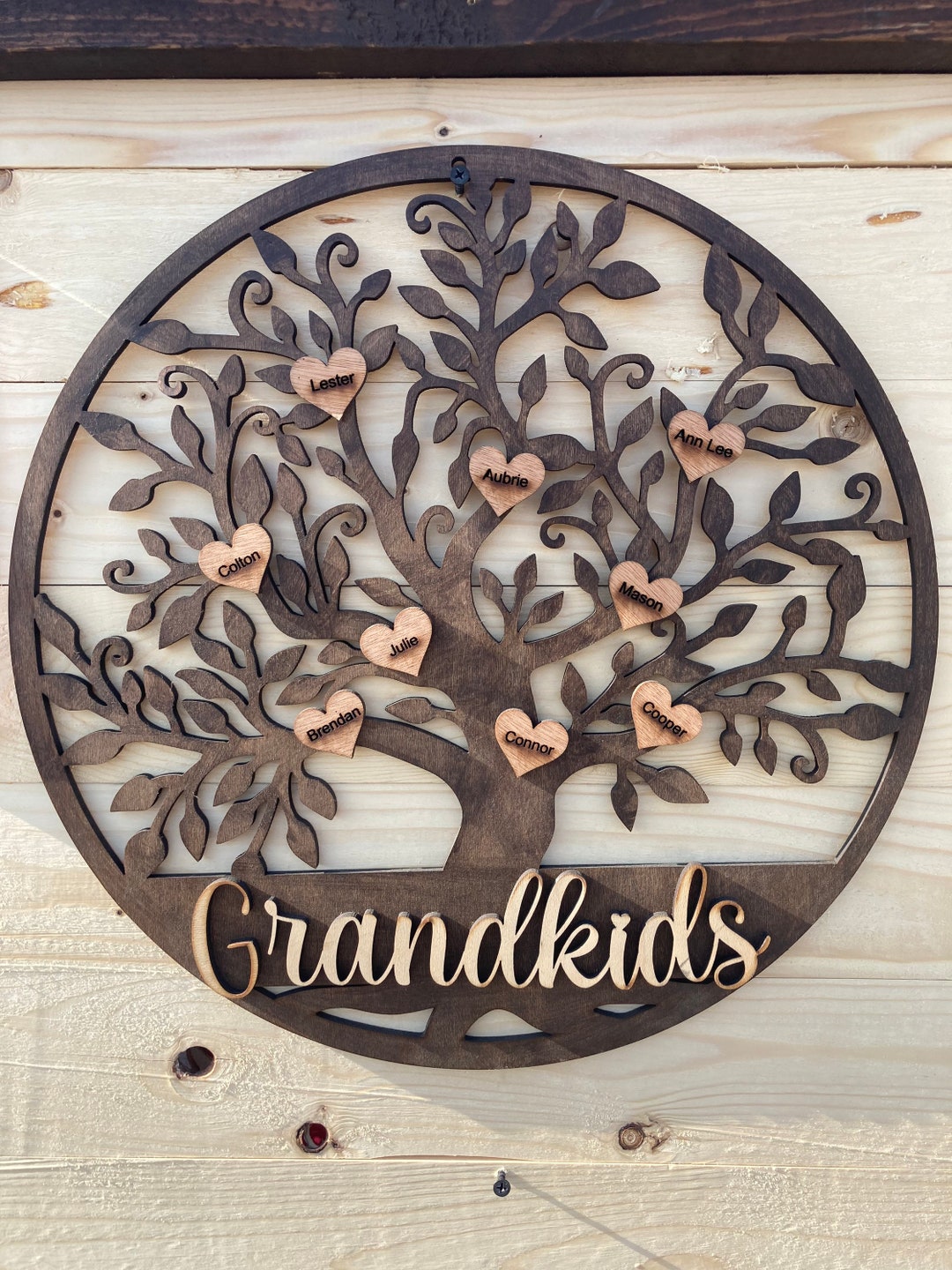 Grandkids Sign, Family Sign - Etsy