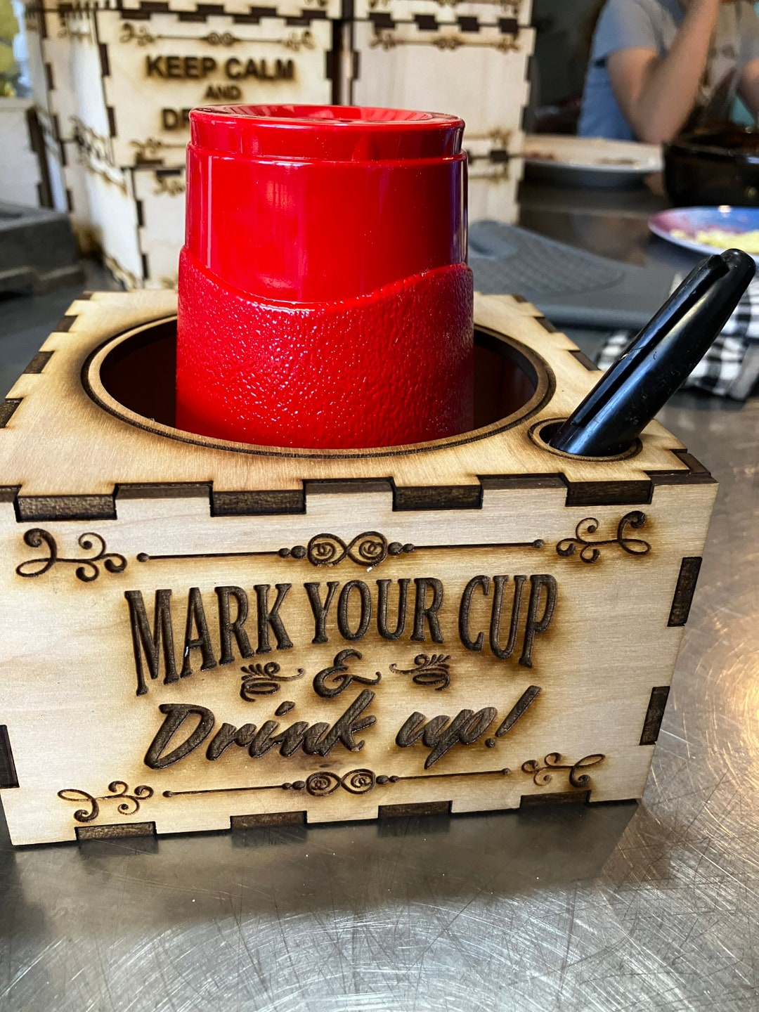 Party Cup Holder Wooden - Etsy