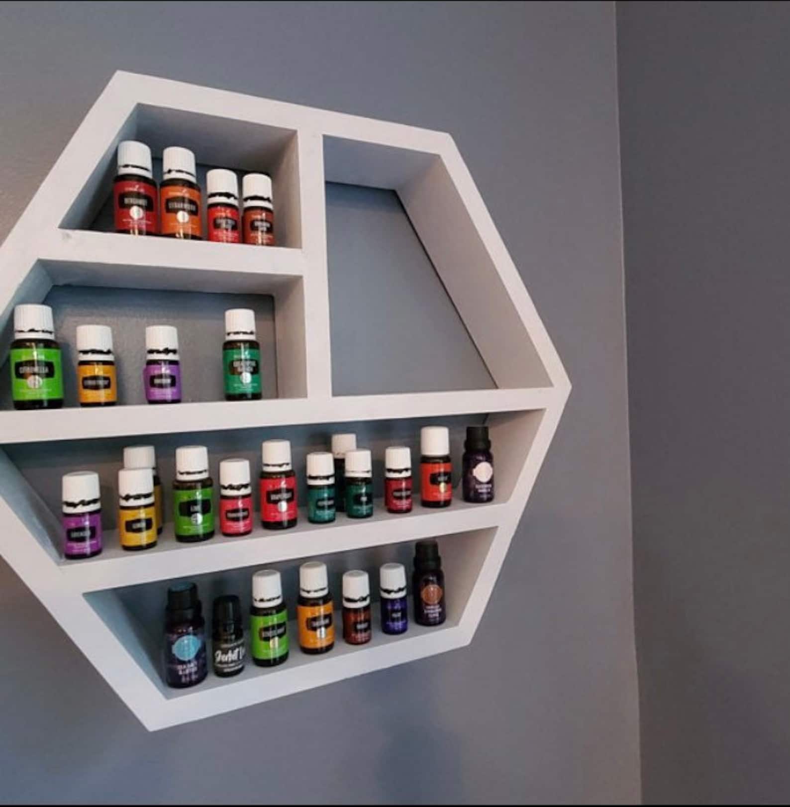 Essential Oil Shelf Essential Oil Storage Hexagon Shelf Oil - Etsy