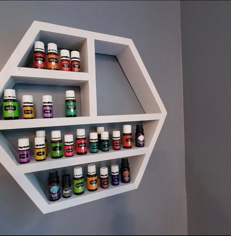 Essential Oil Shelf, Essential Oil Storage, Hexagon Shelf, Oil Storage ...