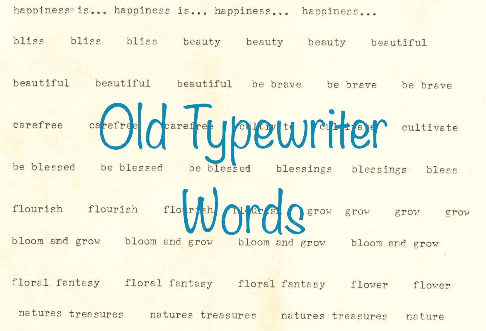Old Typewriter Words - Etsy UK Old Typewriter Words - Etsy UK