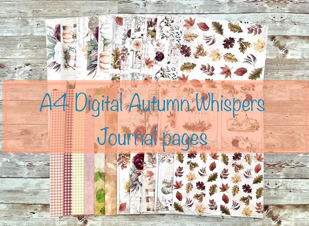 A4 Autumn Whisper Digital Journal Pages Kit - Etsy