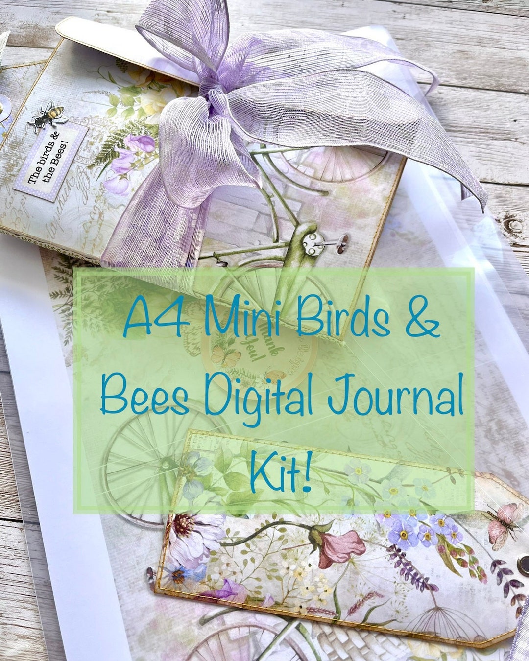 A4 Size Digital Birds & Bees Mini Journal Kit - Etsy UK