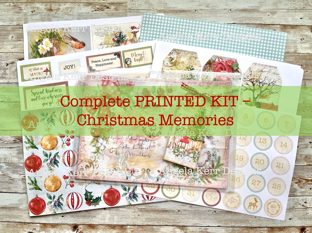 PRINTED KIT Christmas Memories Journal Kit. - Etsy