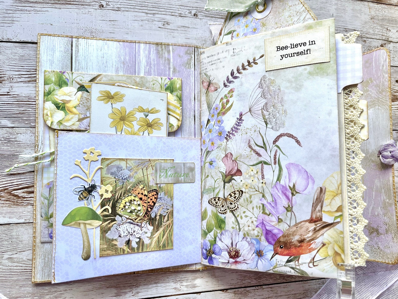 A4 Size Digital Birds & Bees Mini Journal Kit - Etsy Uk