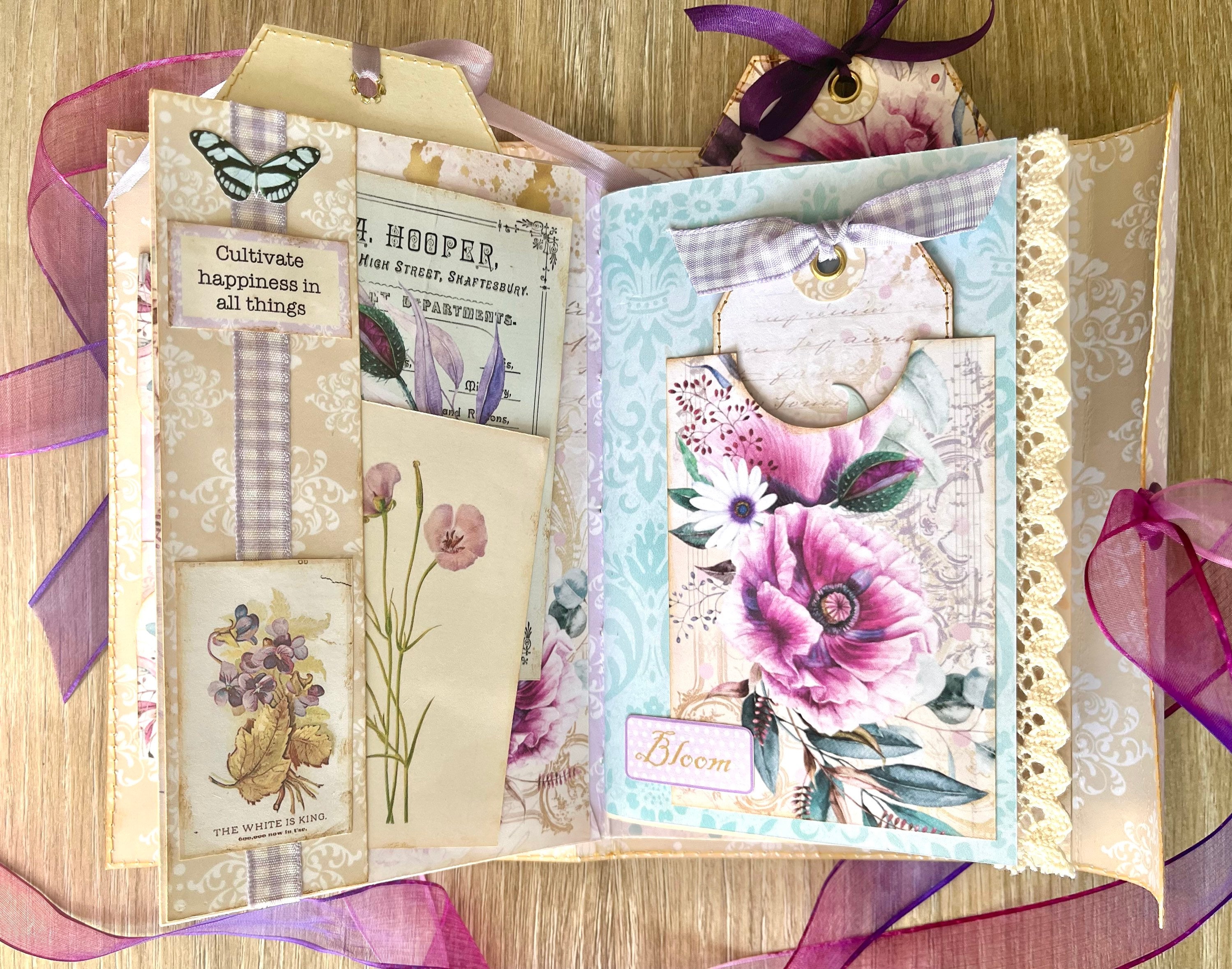 DIGITAL KIT - MINI JOURNAL - US Letter Purple Passion — Angela Kerr Designs