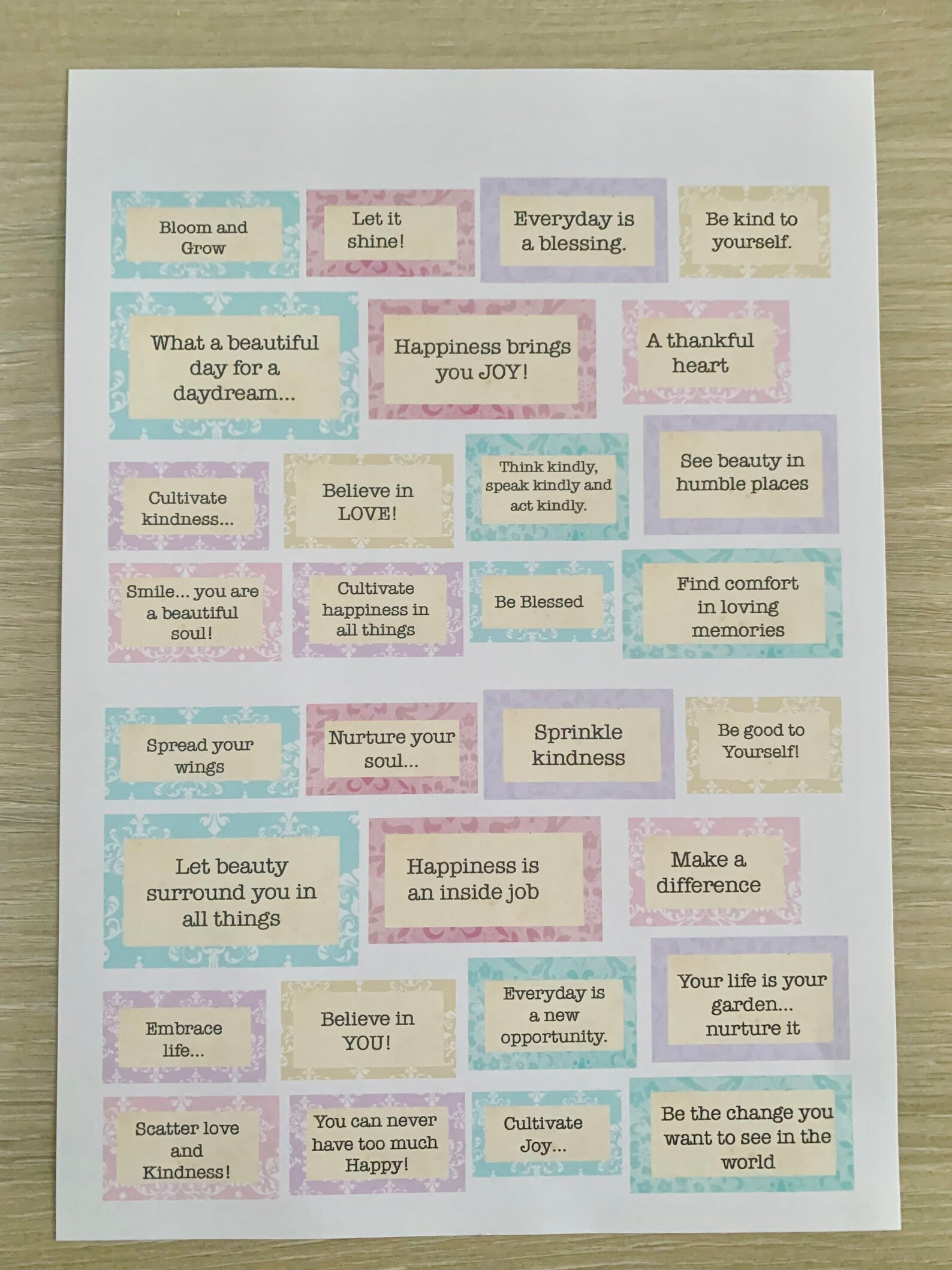 Sweet Sentiments Digital Sheets - Etsy Canada