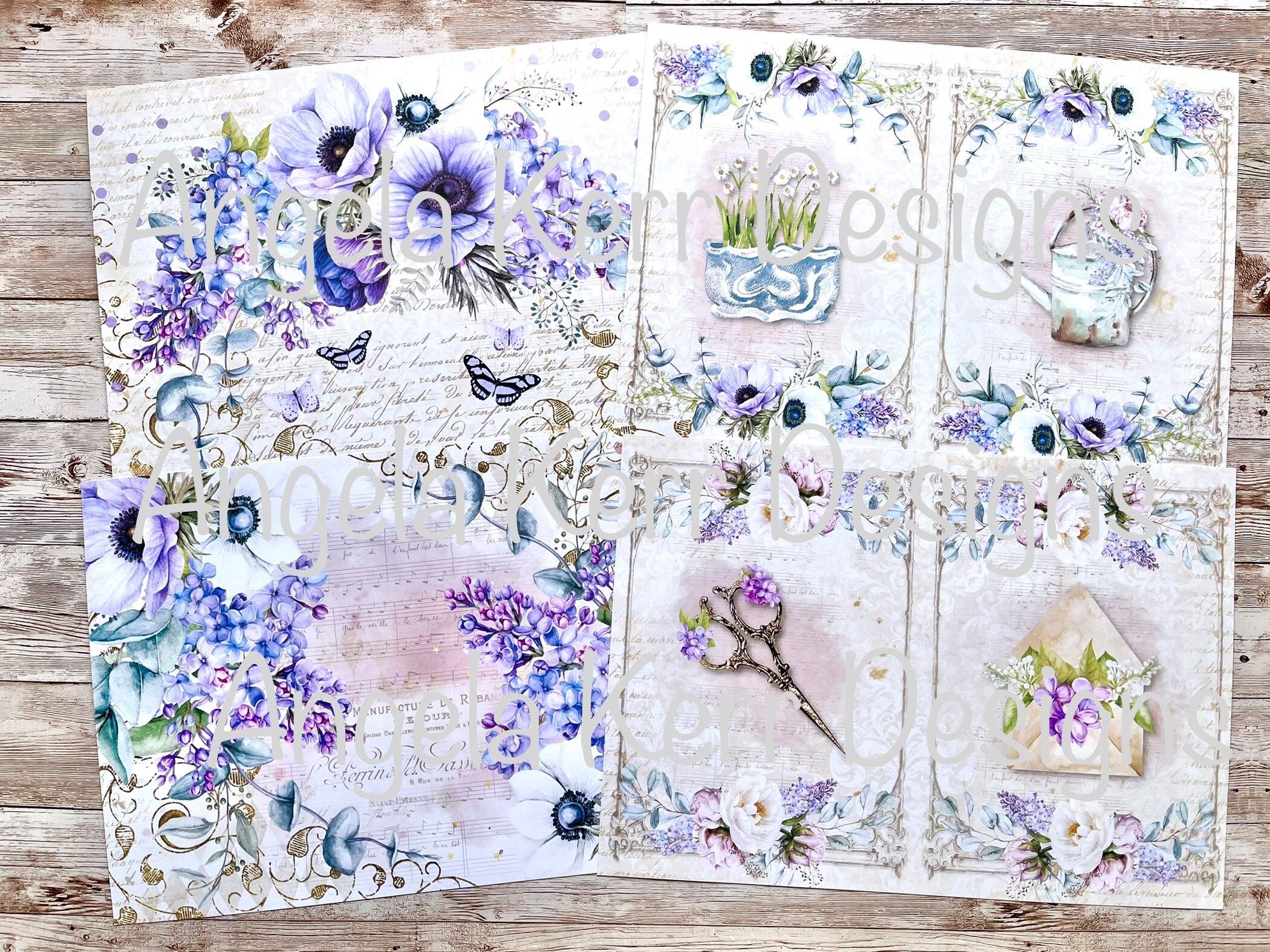 DIGITAL KIT - US Letter - Lilac Lovelies Journal Pages — Angela Kerr ...