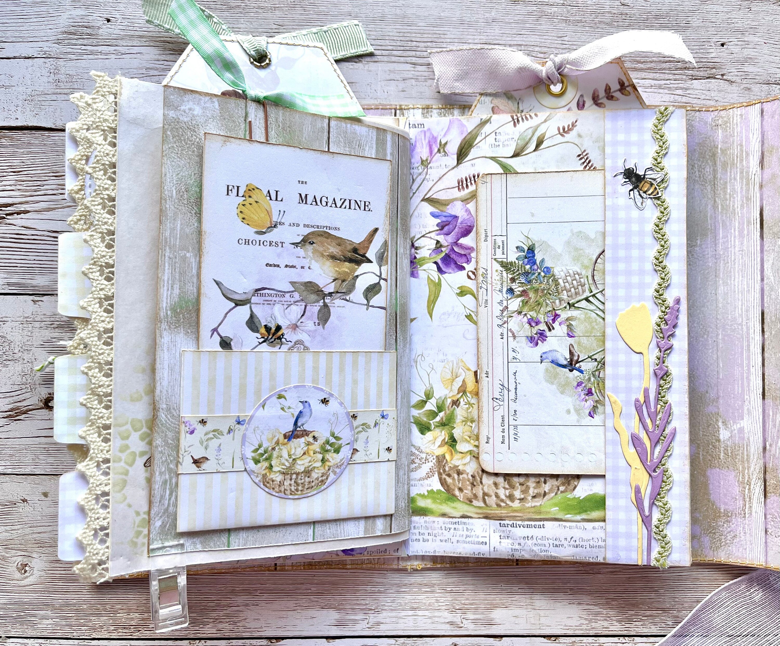 A4 Size Digital Birds & Bees Mini Journal Kit - Etsy UK