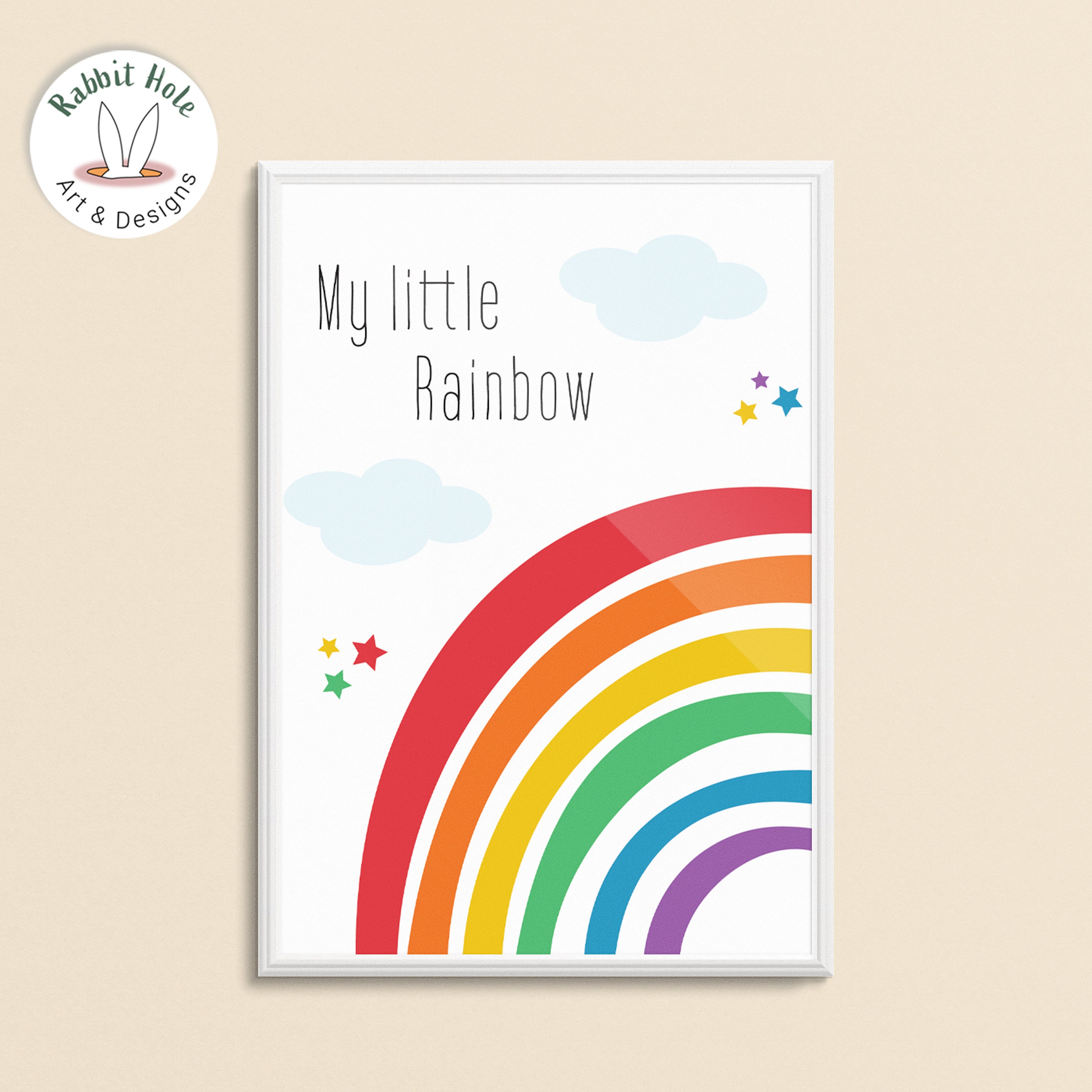 Set of 3 Rainbow Posters Rainbow Gifts Nursery Print Quote - Etsy