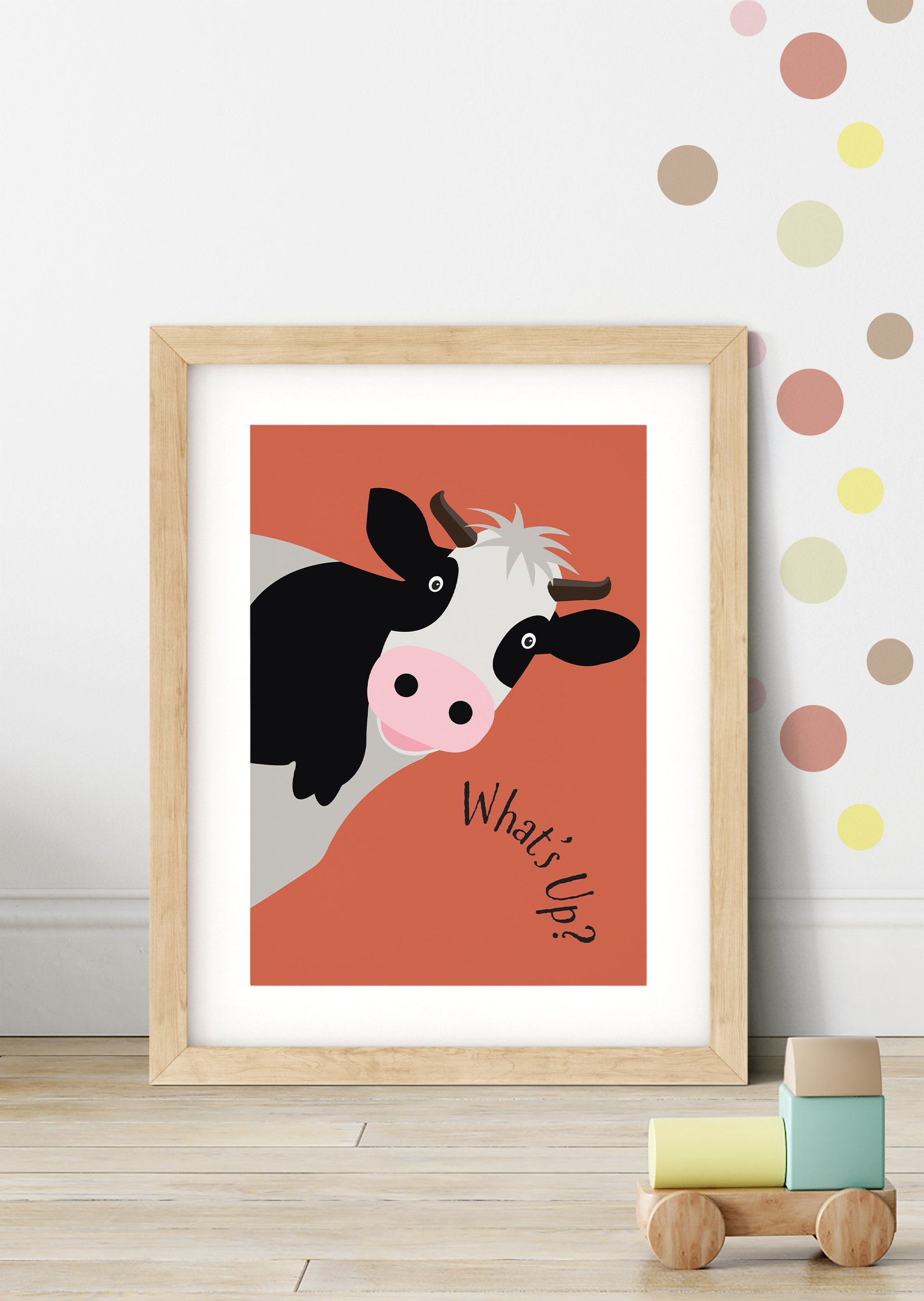 Set of 3 Farm Animal Posters, Funny Nursery Wall Art, Cow Poster, Pig ...