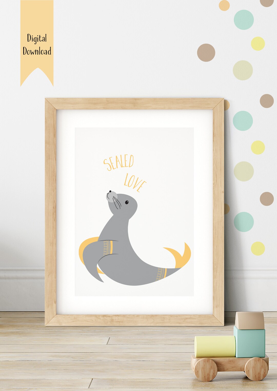 Seal Printable Poster, Seal Wall Art, Nursery Decor, Grey Seal Print ...