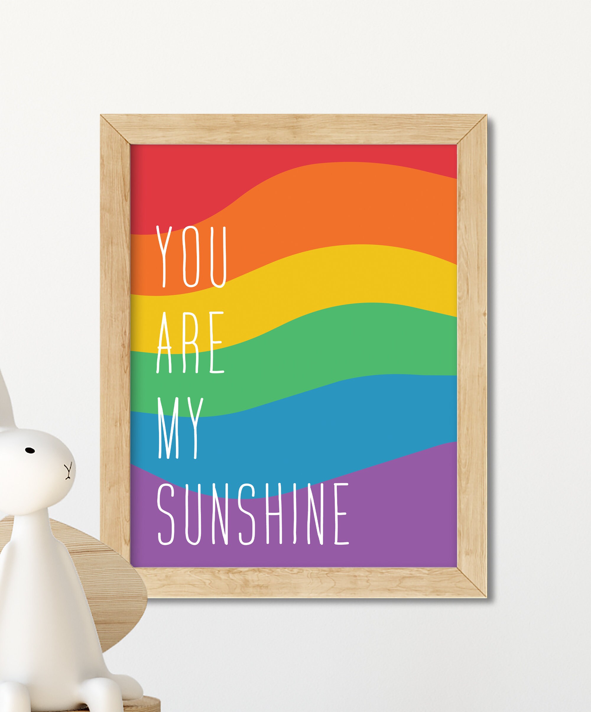 Set Of 3 Rainbow Posters Rainbow Gifts Nursery Print Quote | Etsy