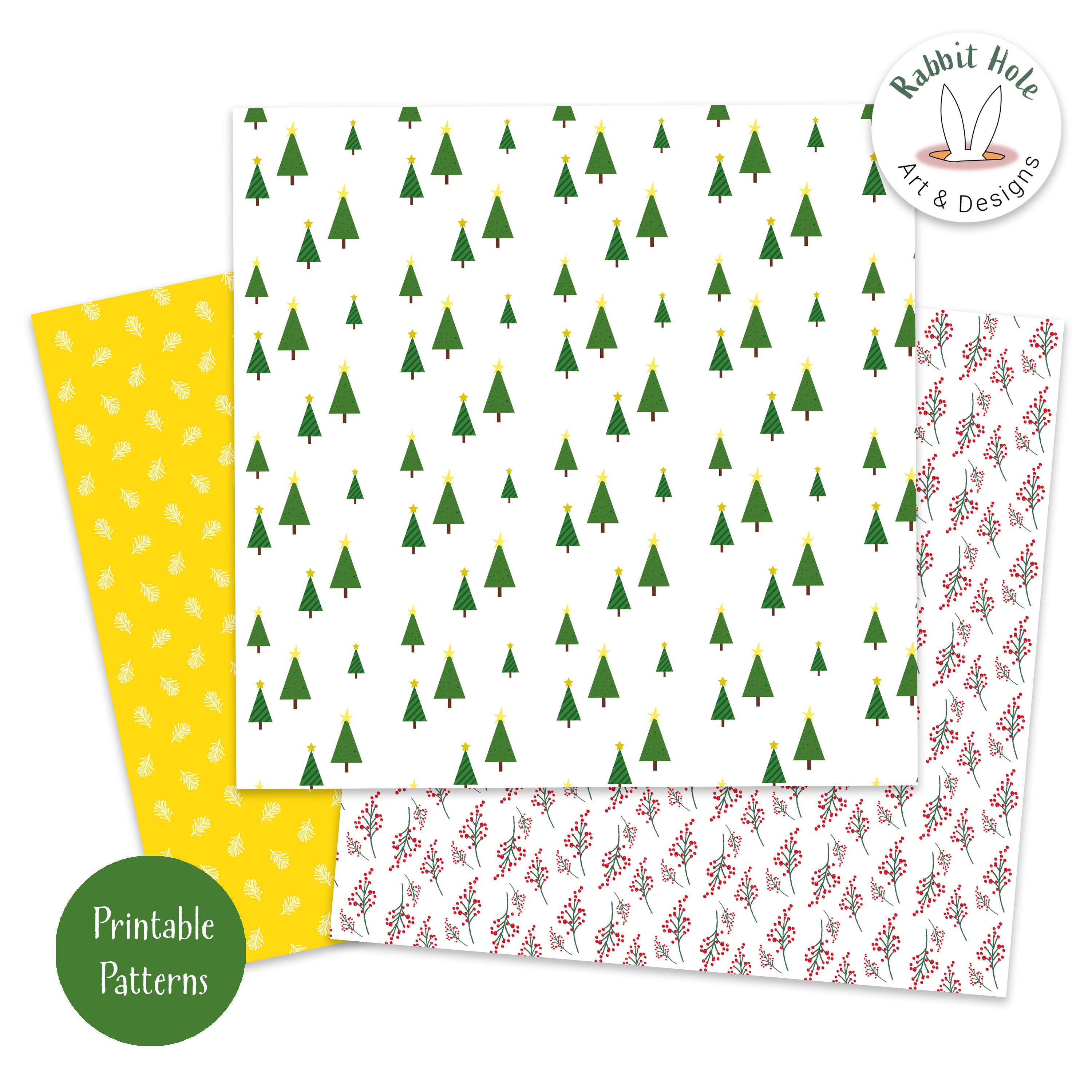 Christmas Time Patterns Winter Holiday Scrapbook Papers - Etsy UK