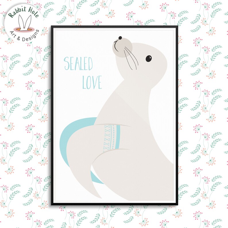 Seal Print Seal Printable Poster Seal Wall Art Baby Room - Etsy
