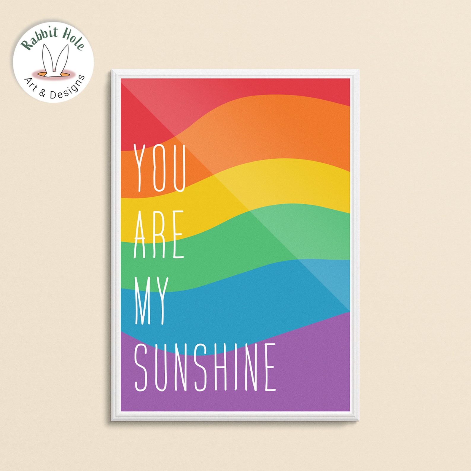 Set of 3 Rainbow Posters Rainbow Gifts Nursery Print Quote - Etsy