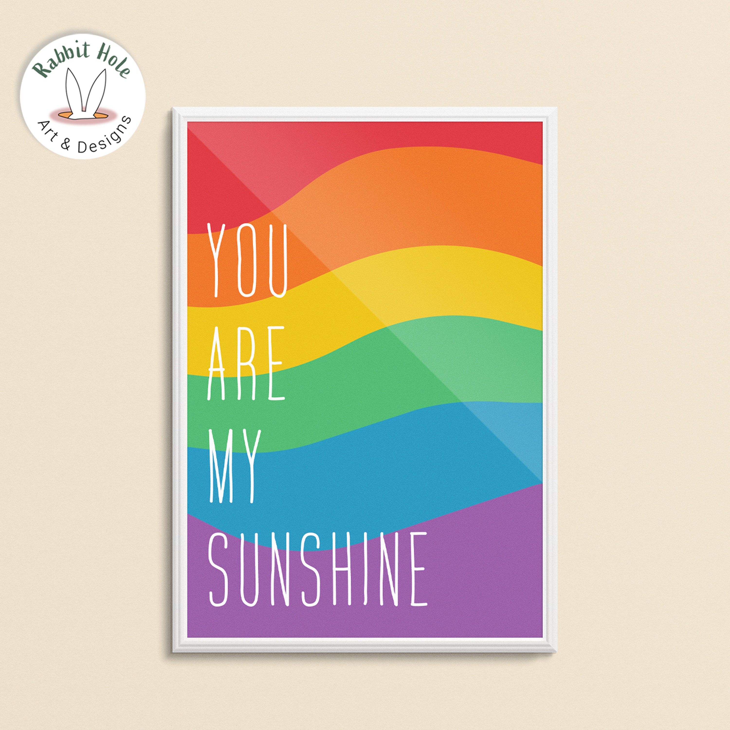 Set Of 3 Rainbow Posters Rainbow Gifts Nursery Print Quote | Etsy