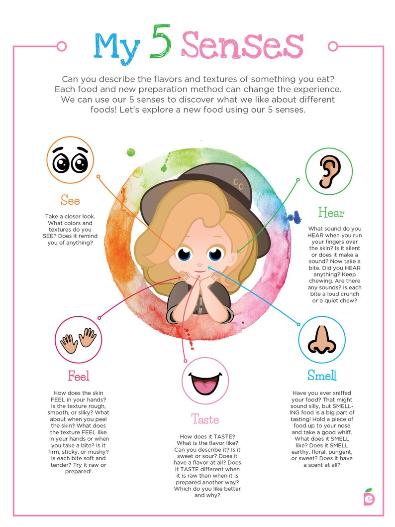 Printable Five Senses Poster, Learning & School, Montessori, Hands on ...
