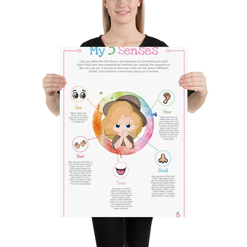 Five Senses Poster Learning & School Montessori Hands on - Etsy
