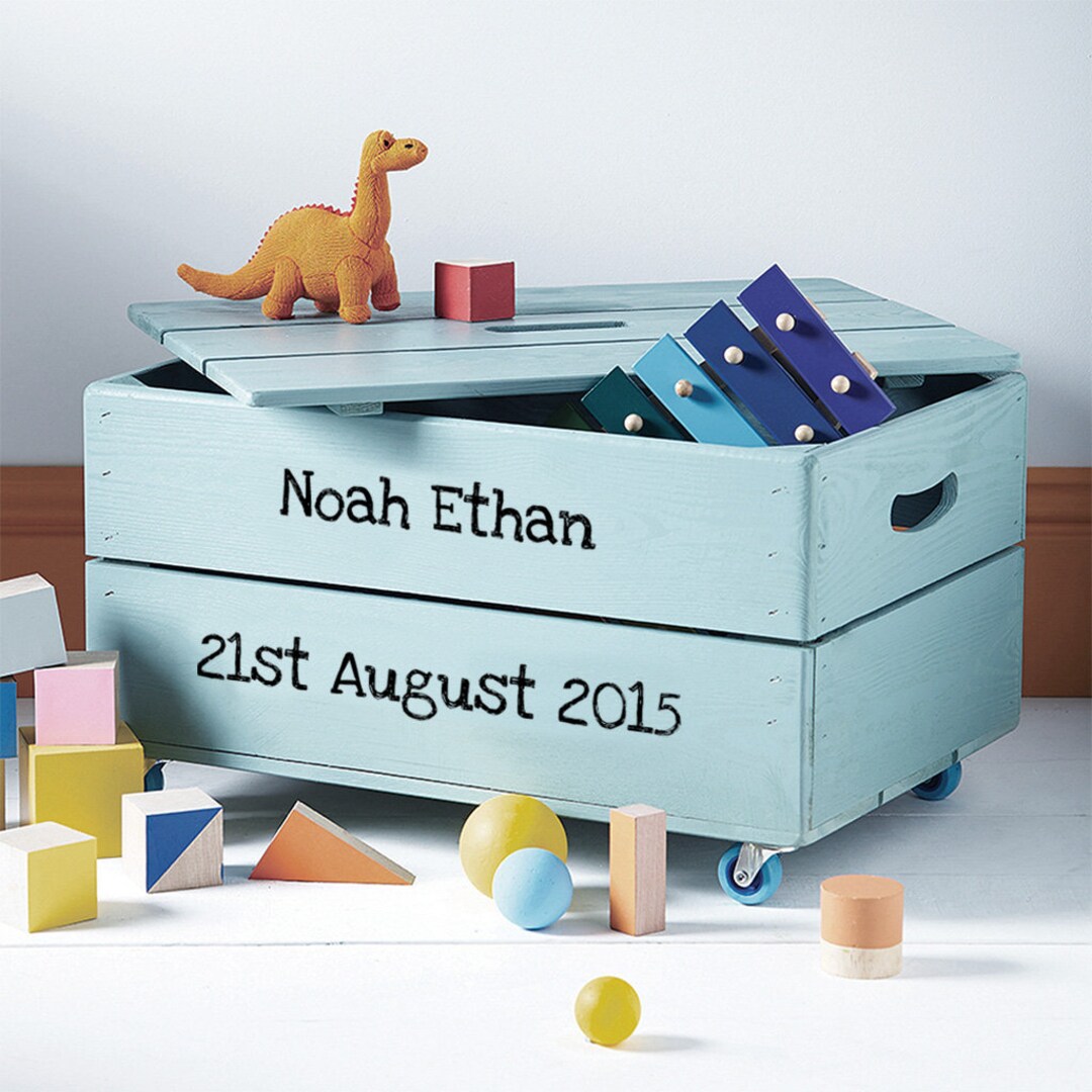 Personalised Wooden Toy Box - Etsy
