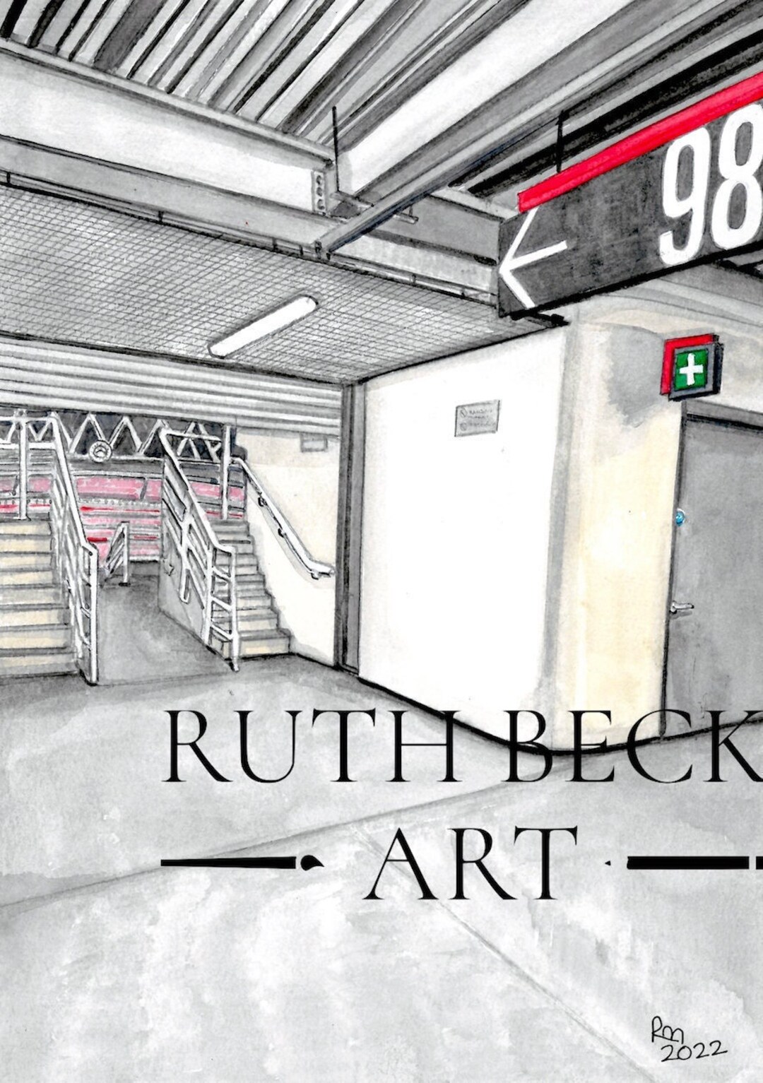 Block Entrance 98 Arsenal Emirates Stadium Islington Painted in ...