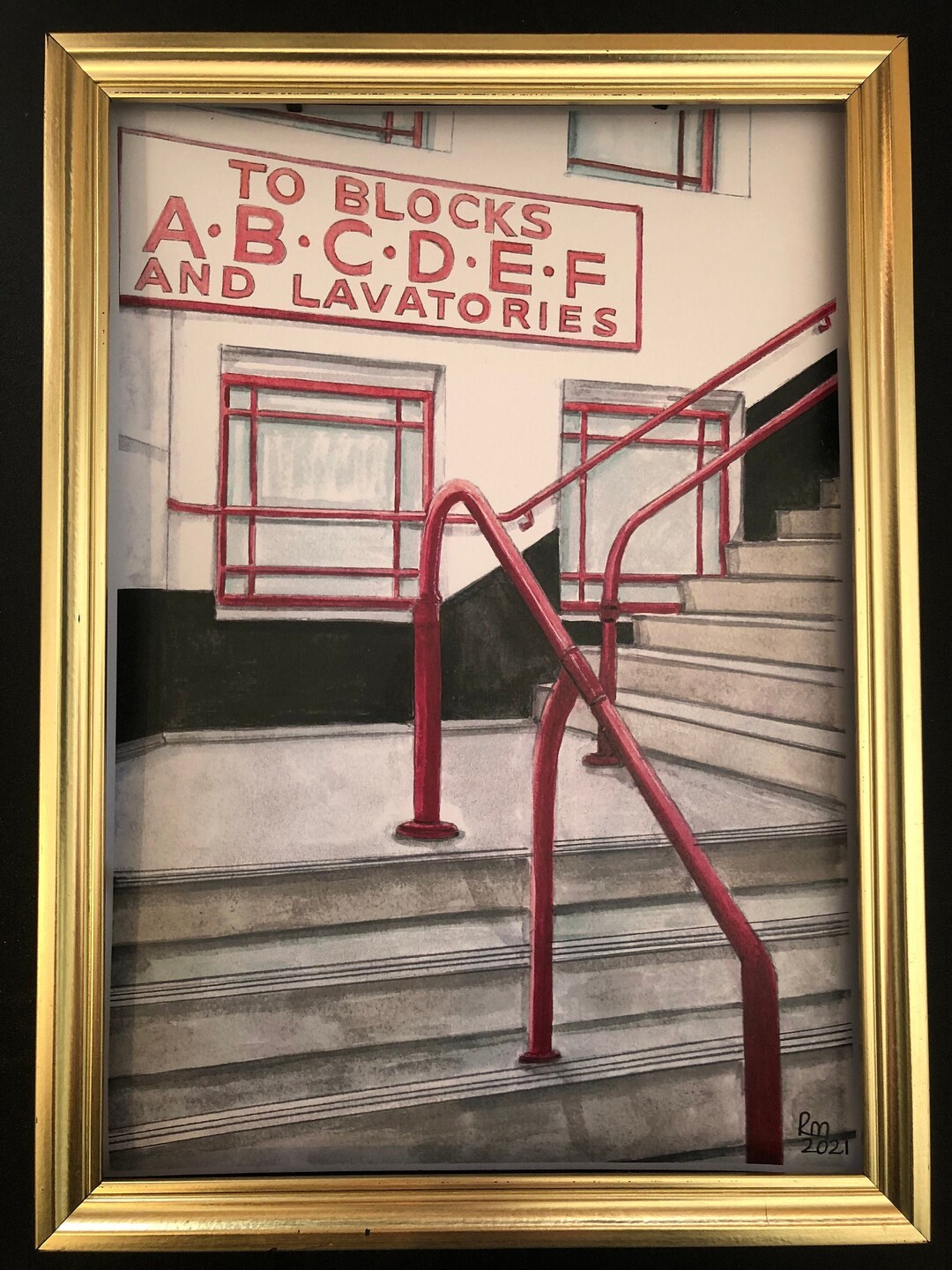 EAST STAND STAIRWELL Arsenal Stadium Highbury Islington - Etsy UK