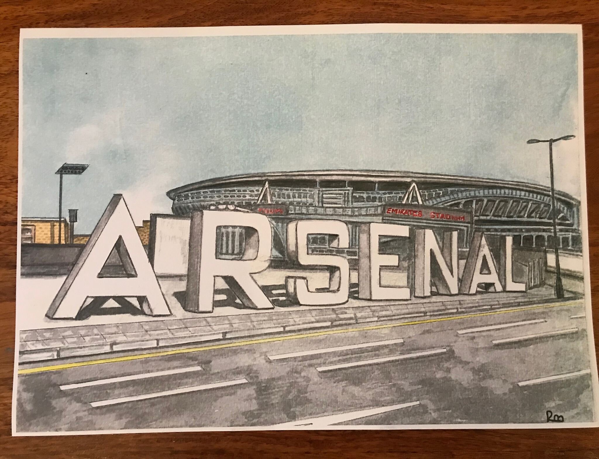 ARSENAL LETTERS Islington Painted in Watercolour Series by - Etsy Denmark