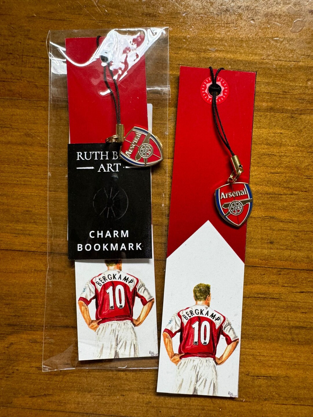 ARSENAL BOOKMARK Met metalen bedel Spelersportretten - Etsy Nederland