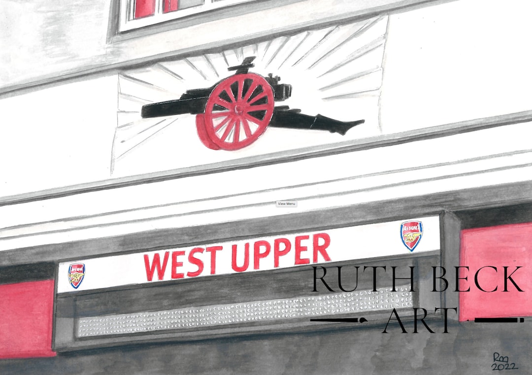 WEST UPPER SIGN Arsenal Stadium Highbury Hill by Ruth Beck - Etsy