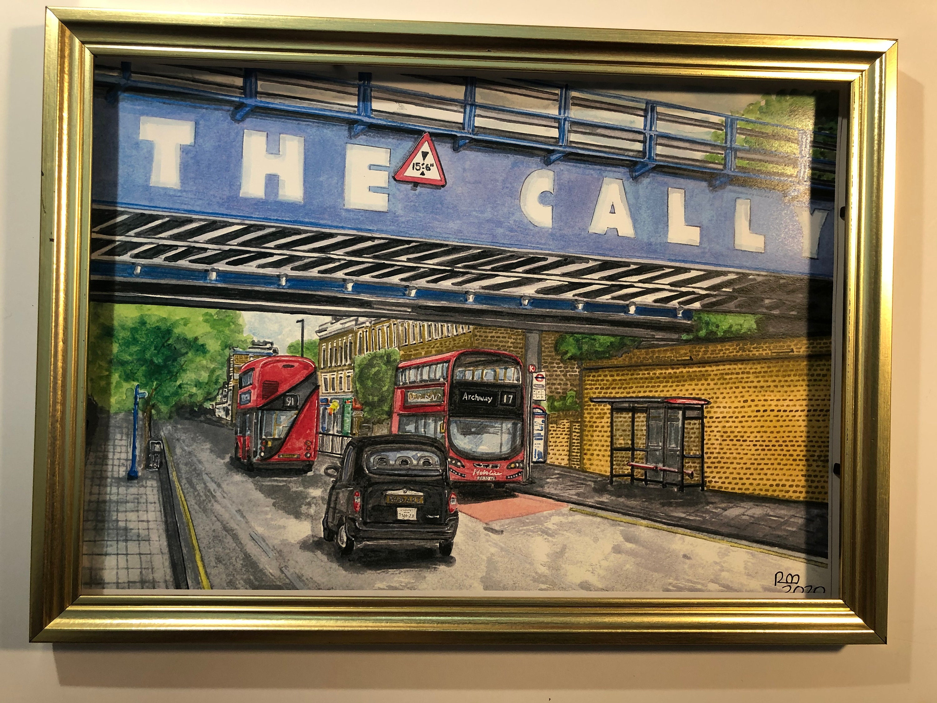 CALLY ROAD BRIDGE Islington Painted in Watercolour Series by - Etsy UK