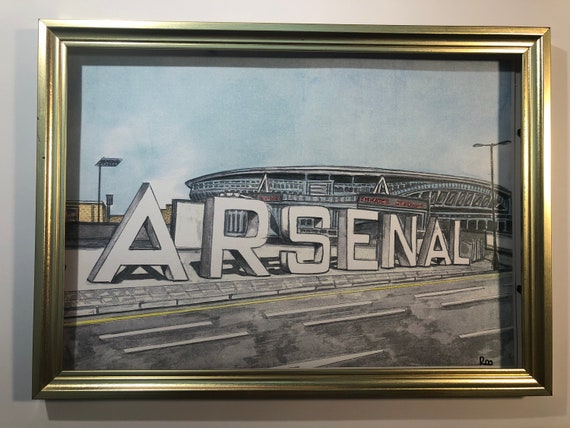 ARSENAL LETTERS Islington Painted in Watercolour Series by | Etsy