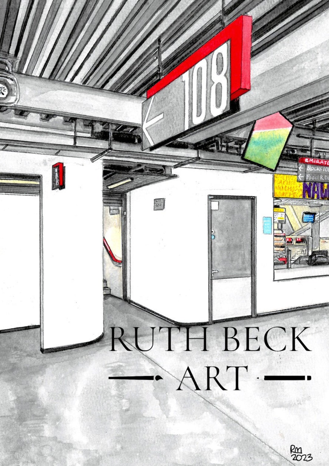 Block Entrance 108 Arsenal Emirates Stadium Islington Painted in ...