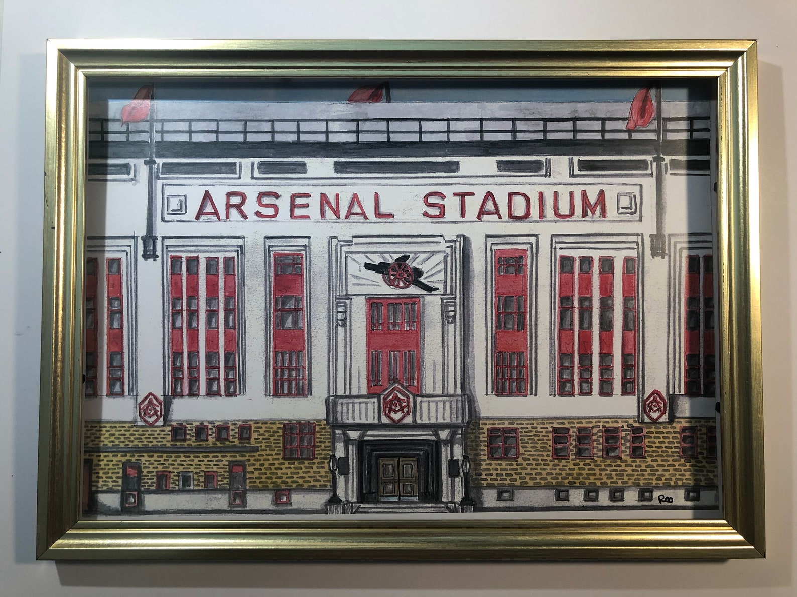 ARSENAL STADIUM HIGHBURY Islington Painted in Watercolour - Etsy UK