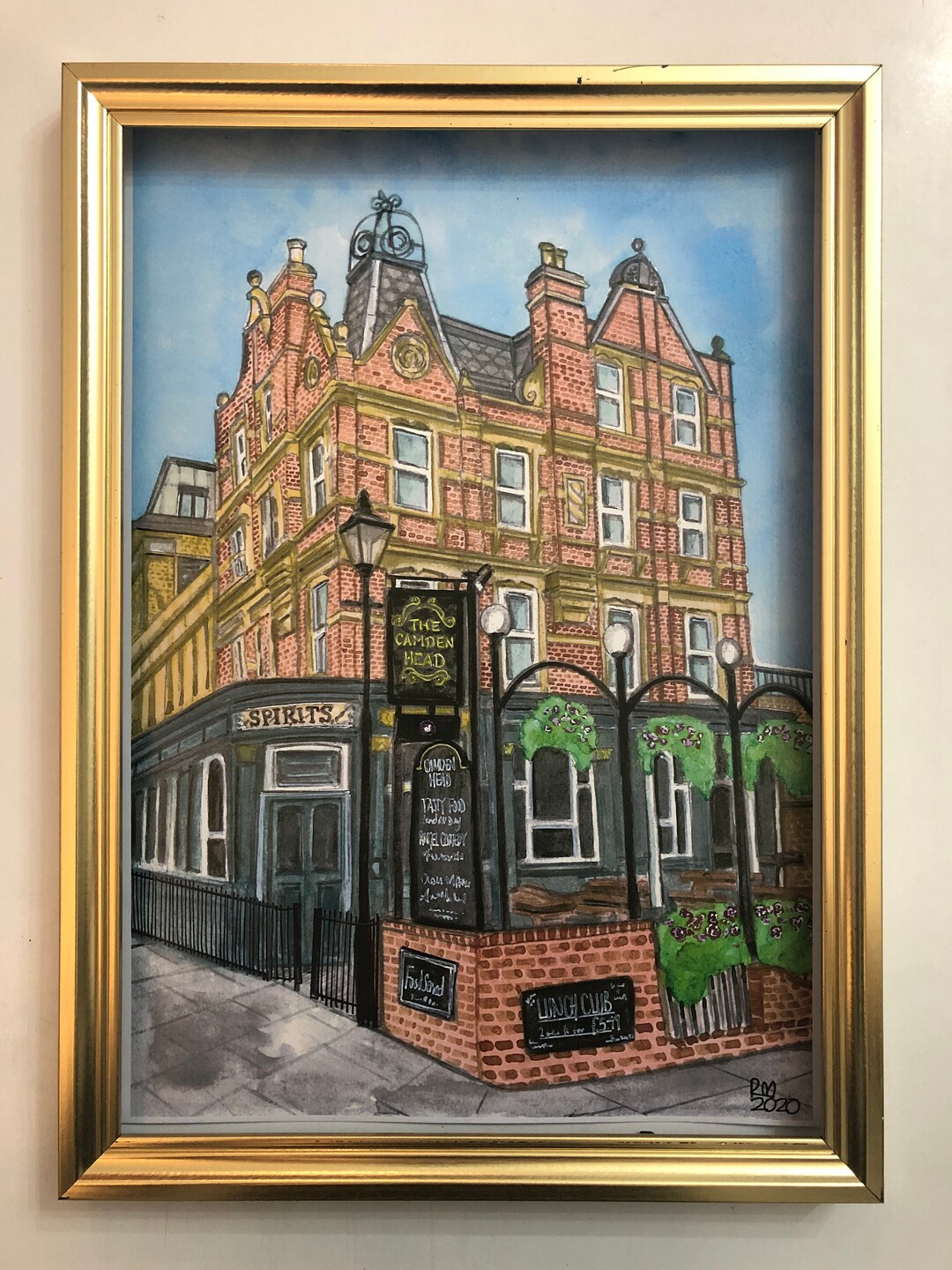 CAMDEN HEAD PUB Islington Painted in Watercolour Series by Ruth Beck - Etsy