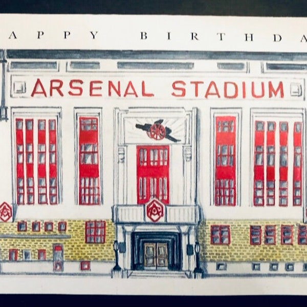 Arsenal Birthday Cards - Etsy UK