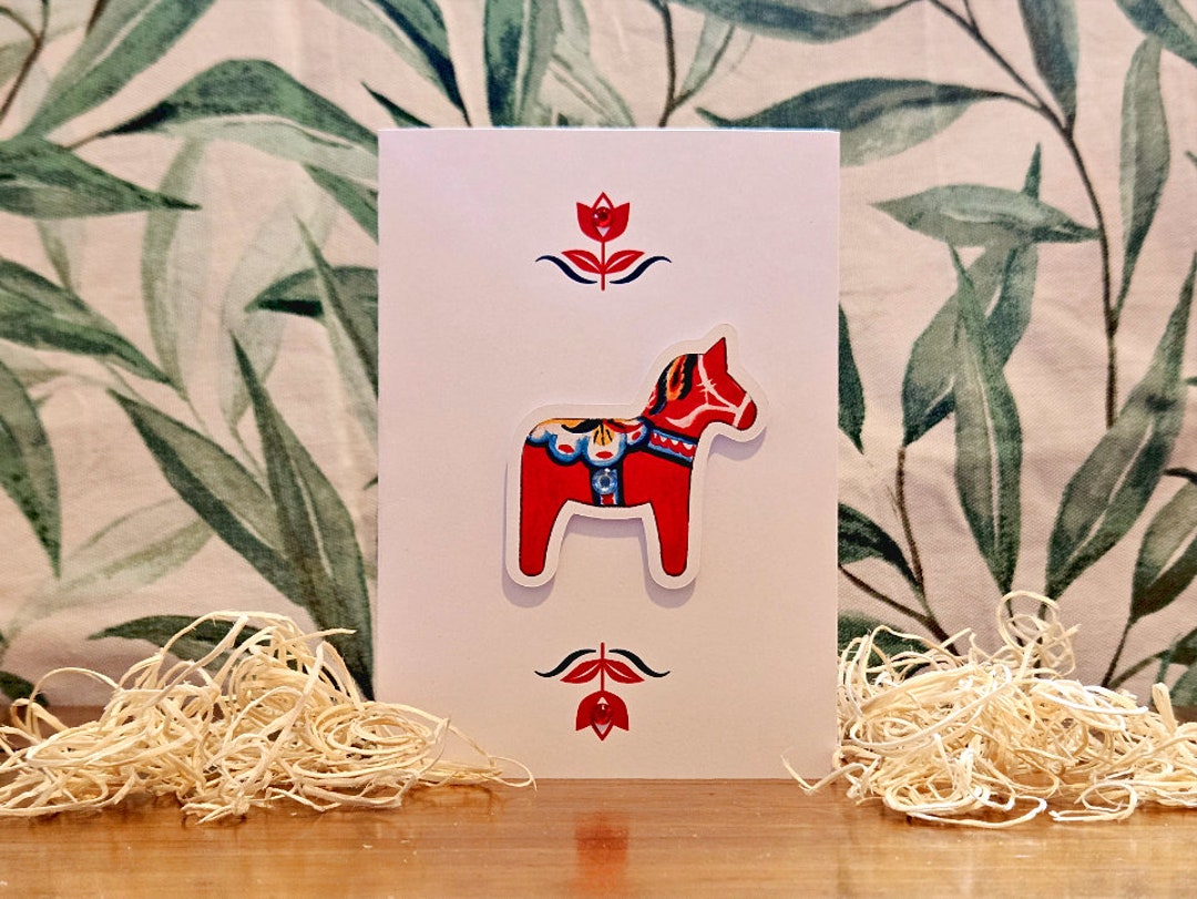 DALA HORSE Ruth Beck Art Signature Collection Hand Finished A6 Cards - Etsy