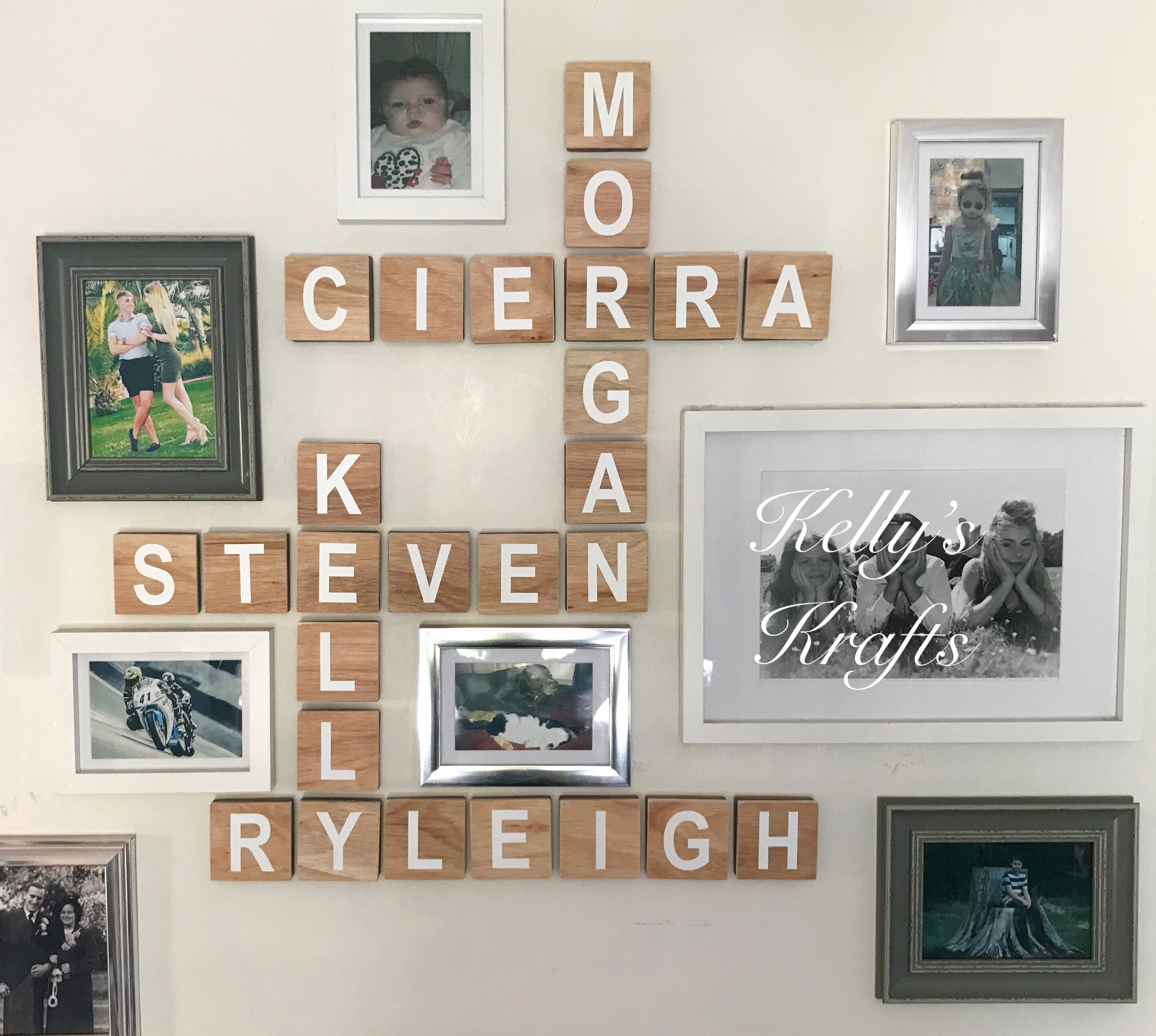 Personalised Large Scrabble Wall Art Tiles Wooden Letters Name - Etsy UK