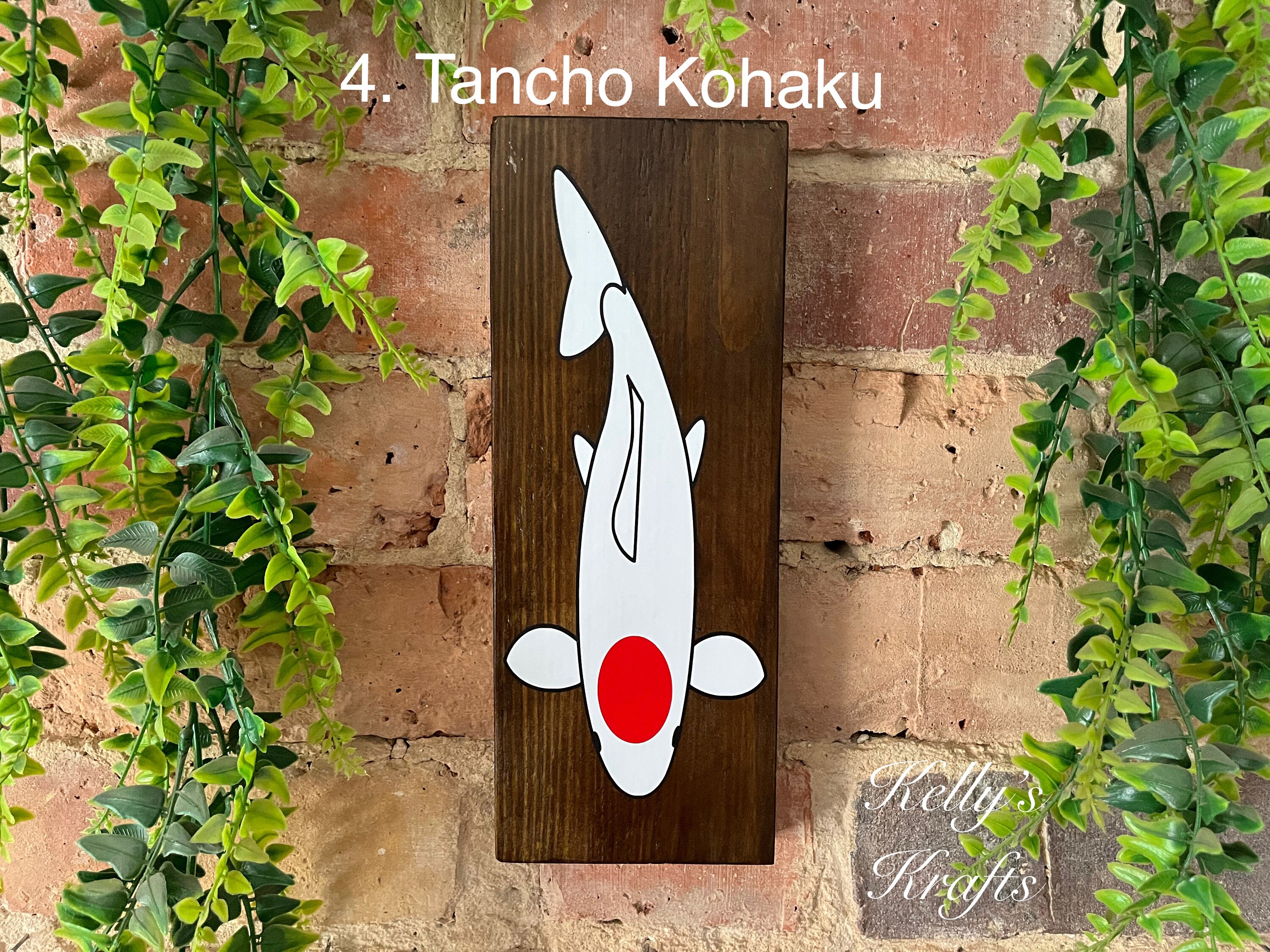 Wooden Koi Carp Plaque Picture Sign Home Garden Pond Reclaimed - Etsy UK