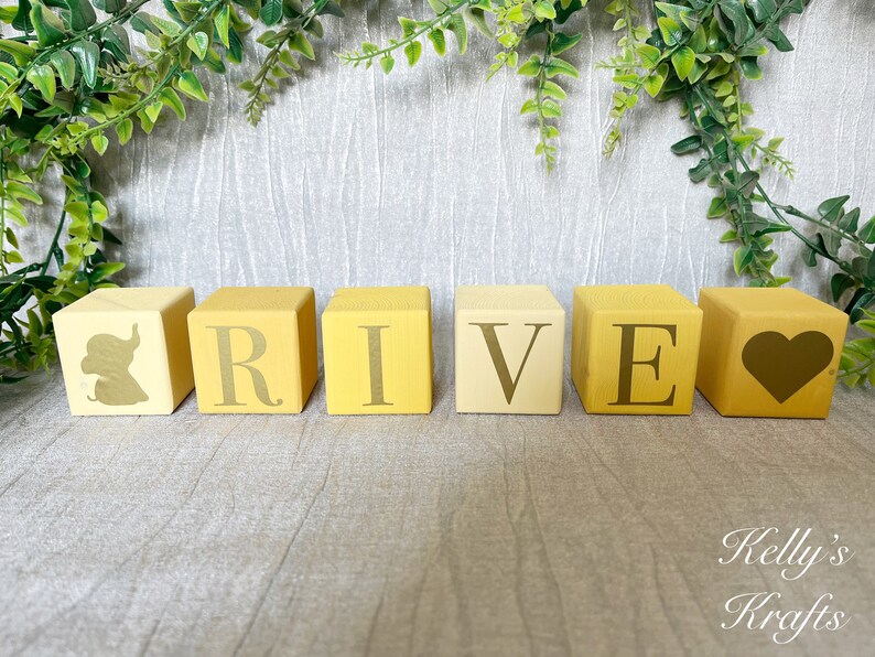 Personalised Wooden Baby Name Blocks Gift - Etsy UK