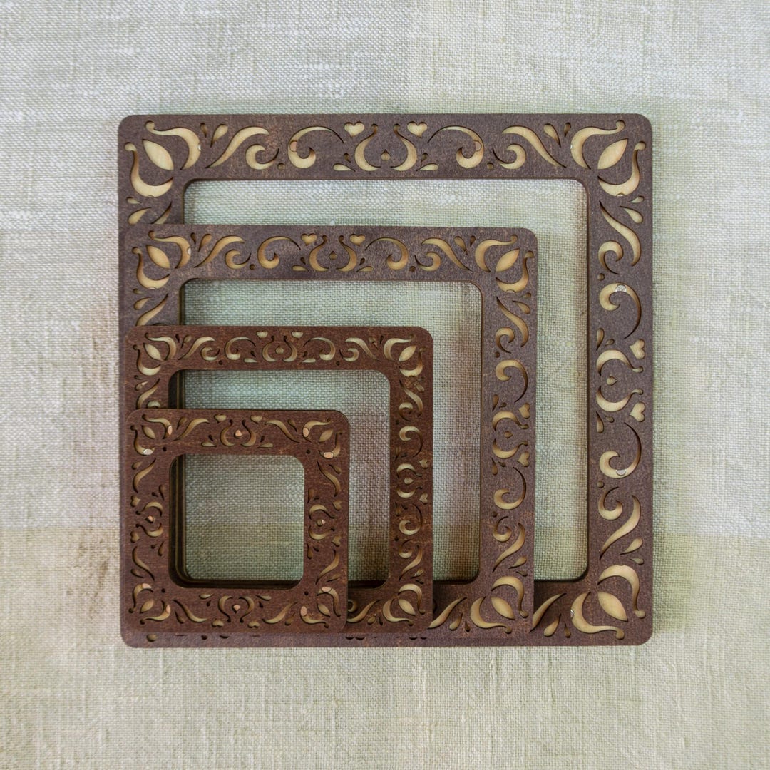 Custom Cross Stich Magnet Frames 4 Sizes, Wooden Embroidery Frame Set ...