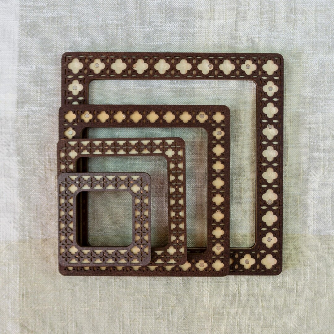 Brown Magnet Frame Hoop, Hand Embroidery Frame on Magnets, Needlework ...